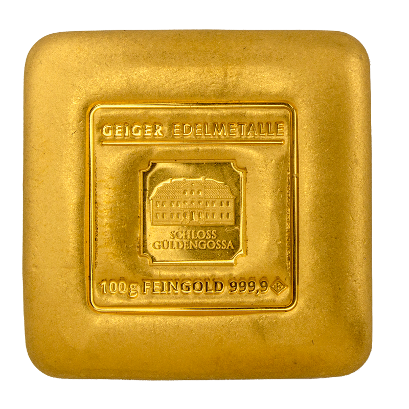 Gold Bar Geiger original 100g - cast .9999 vaccum sealed | 1221000