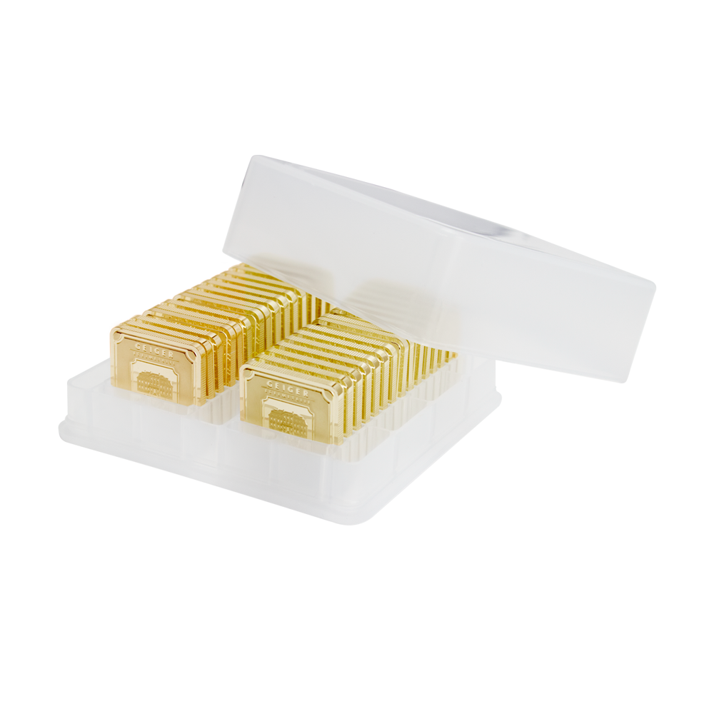 Goldbarren Geiger original - 50 g .9999 quadratisch in Kapsel | 1223858