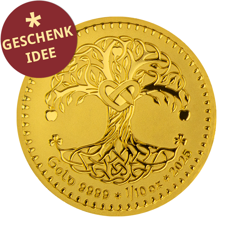 gold tree of life Tara Coin 2025 - 1/10 oz gold medal .9999 in suqare scal. capsule | 1210197